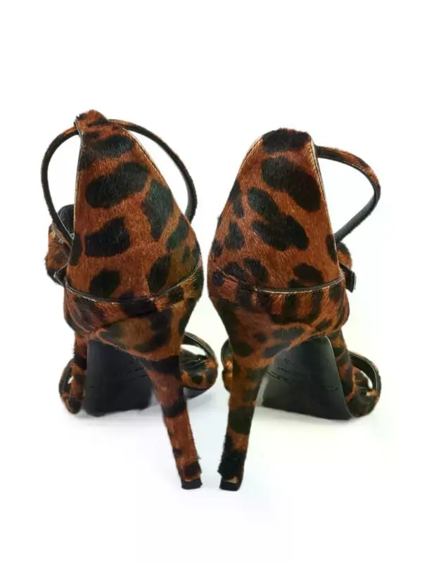 Oscar De La Renta Leopard-print Stiletto Sandals