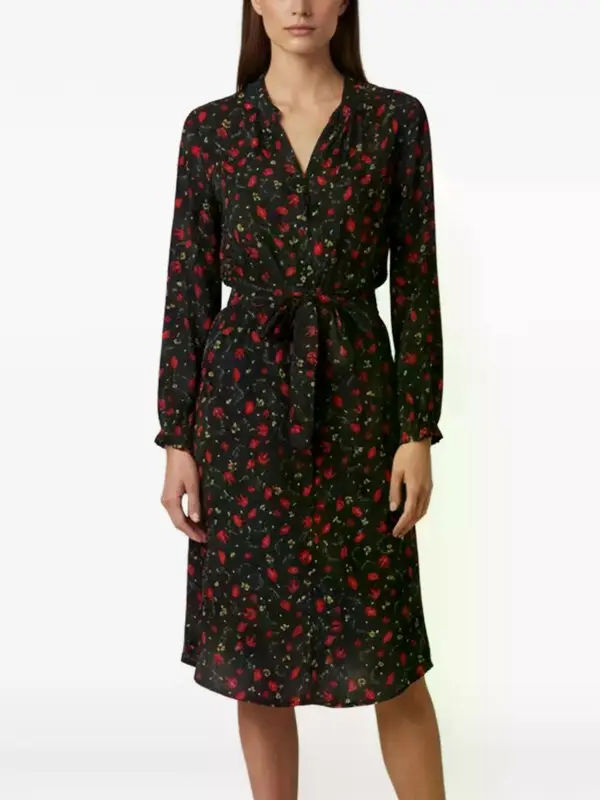 Zadig&Voltaire Leaf-print Mini Dress - Black