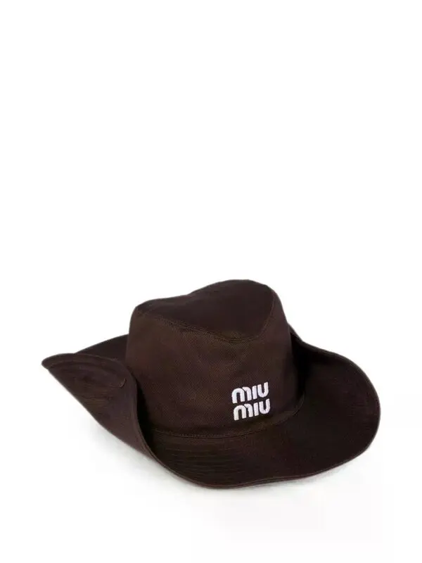 Miu Miu Drill Cowboy Hat - Brown