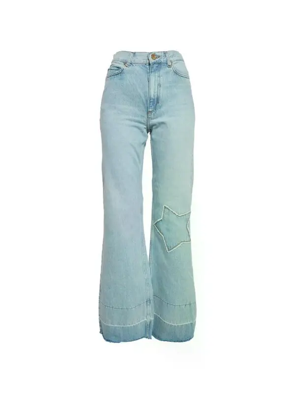 Sandro Stradivarius Star-patch Jeans - Blue