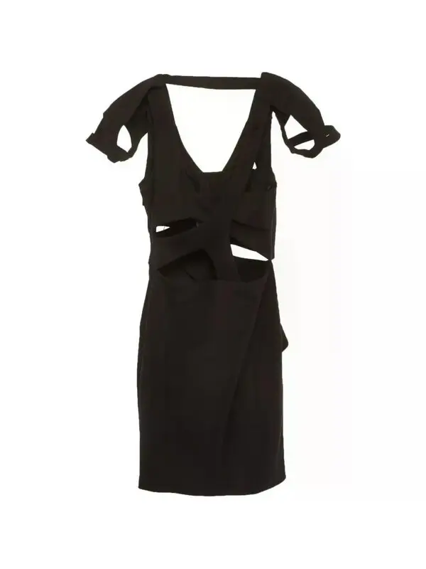 Gucci Cut-out V-neck Short-sleeve Mini Dress