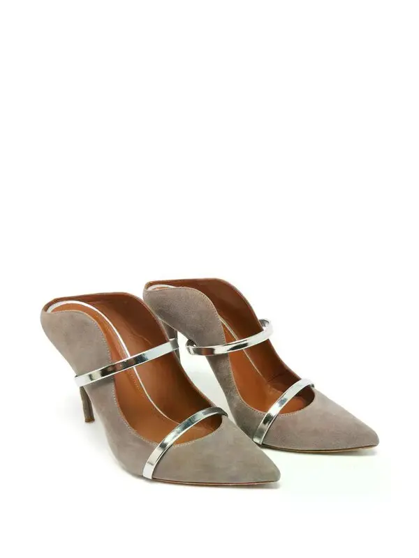 MALONE SOULIERS Maureen Pointed-toe Mules - Grey