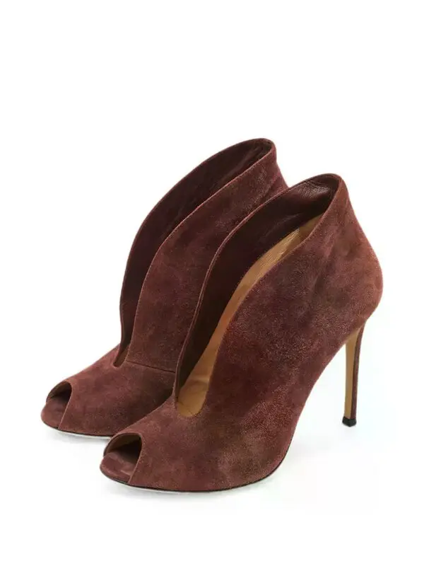 GIANVITO ROSSI Vamp Peep-toe Ankle Boots