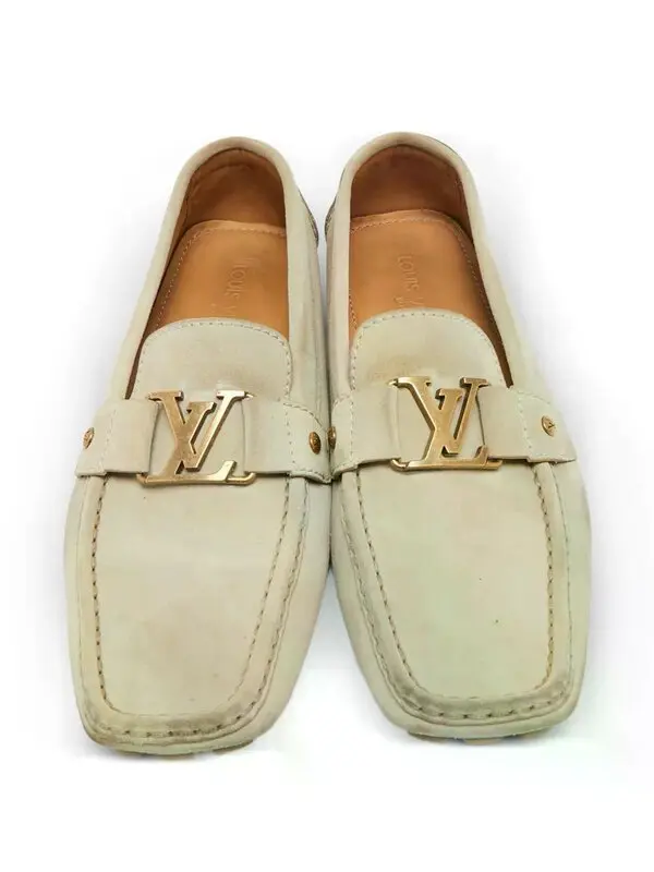 LOUIS VUITTON Monte Carlo Suede Loafers - White