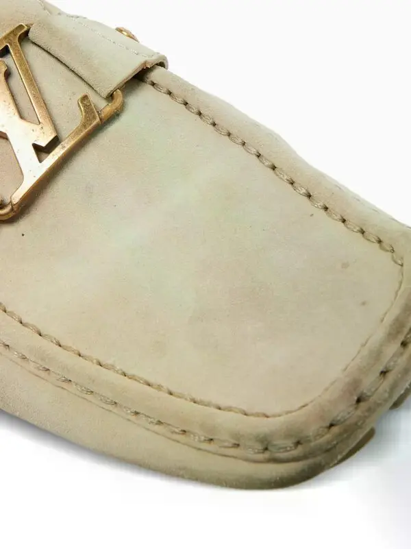 LOUIS VUITTON Monte Carlo Suede Loafers - White