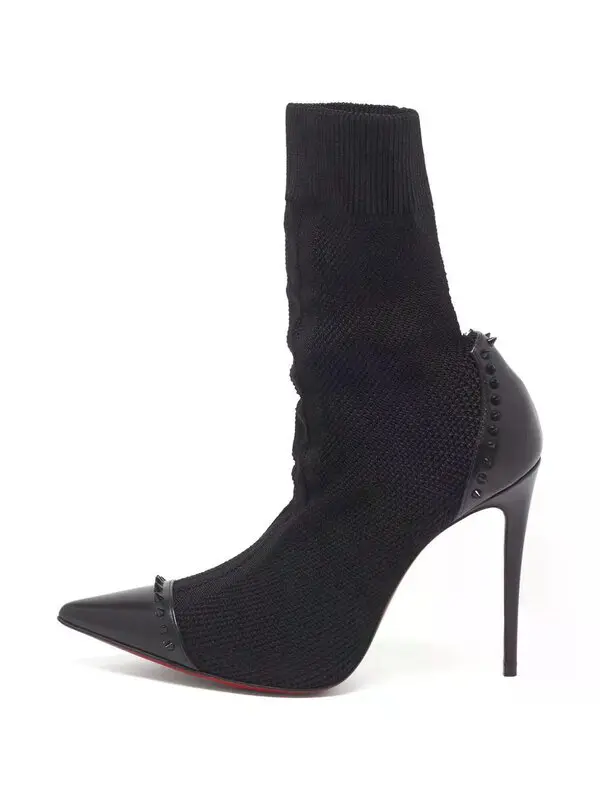 CHRISTIAN LOUBOUTIN Dovi Dova Spiked Ankle Boots - Black