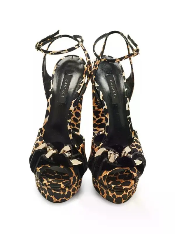 Casadei Leopard-print Platform Sandals