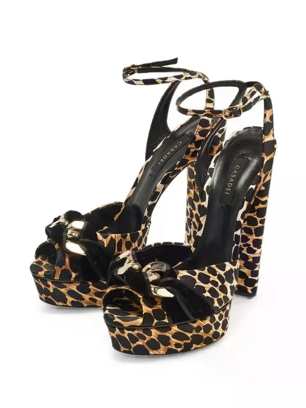 Casadei Leopard-print Platform Sandals