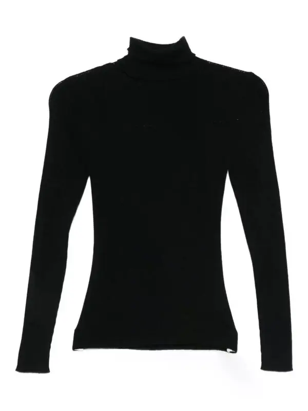 Majestic Filatures Long-sleeve Turtleneck Top - Black