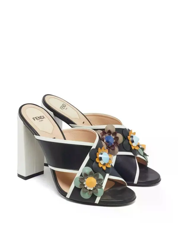 Fendi Flowerland Heeled Sandals