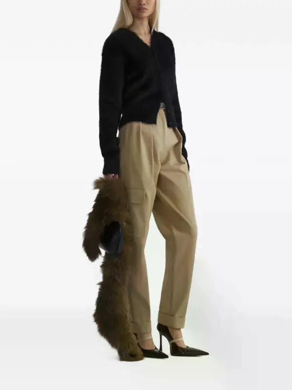 MUGLER Brushed Knit Cardigan