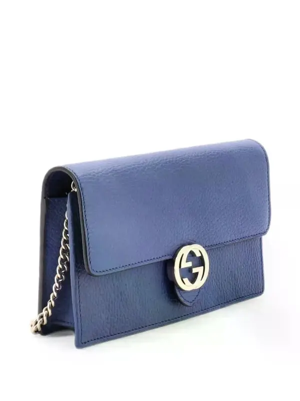 Gucci Interlocking Wallet On Chain Leather Crossbody Bag