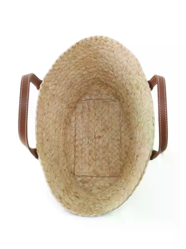 LANVIN Woven Leather-trimmed Tote Bag