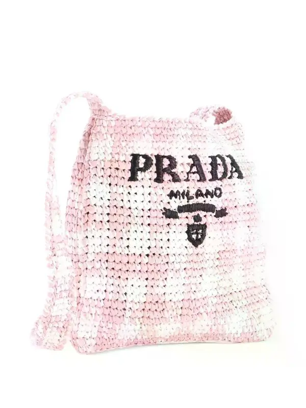 Prada Raffia Messenger Bag