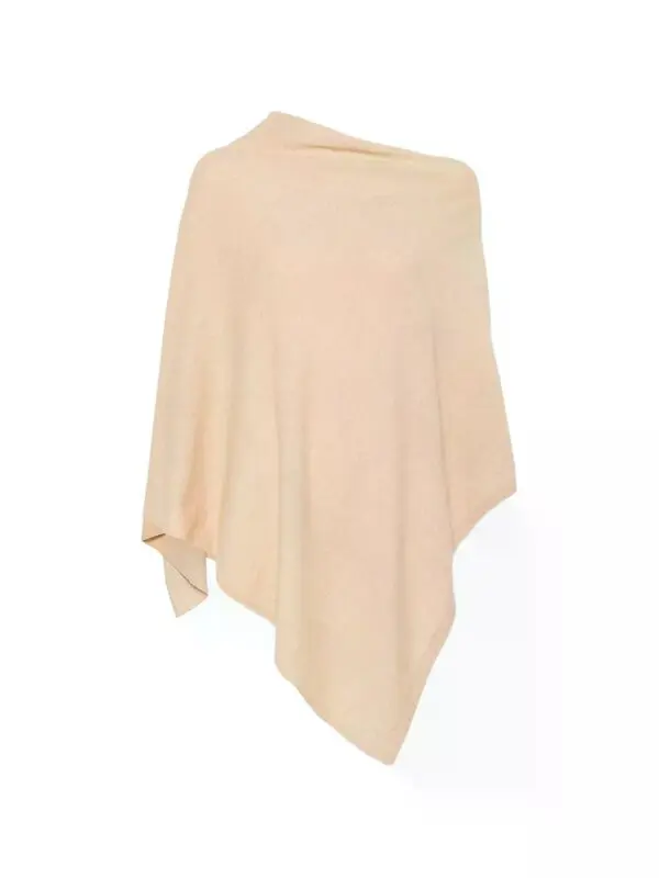 SERGIO MORETTI FIRENZE Asymmetric Neck Poncho - Neutrals