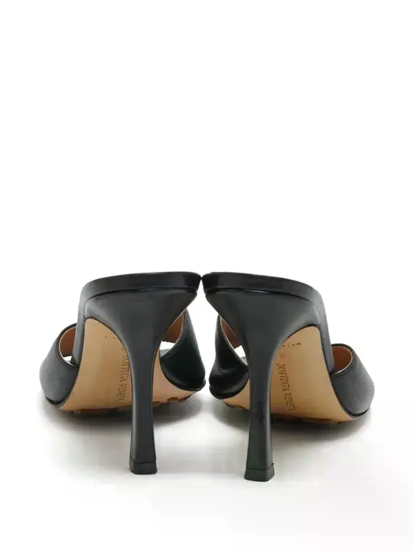 Bottega Veneta Stretch Square-toe Leather Heeled Sandals
