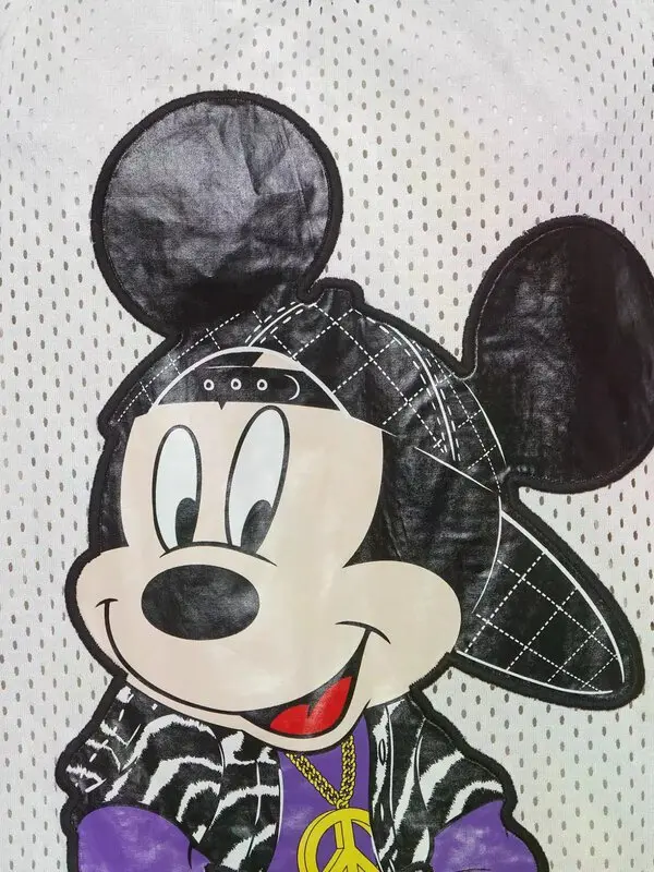 Moschino Mickey Mouse Graphic Mesh Top - White