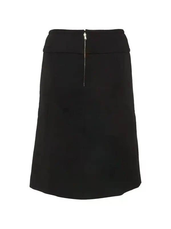 Dolce & Gabbana Wool Pencil Mini Skirt With Leopard Print Lining