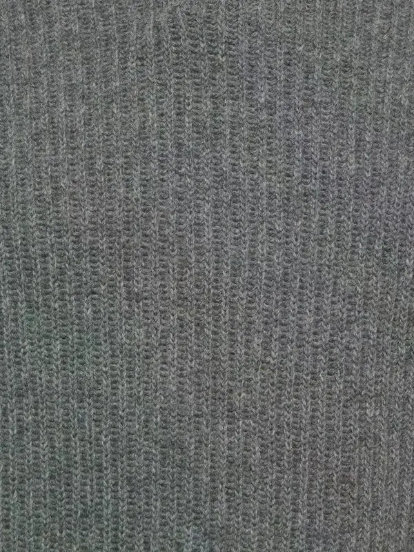 Emporio Armani Fisherman Rib Knit Polo Sweater - Grey