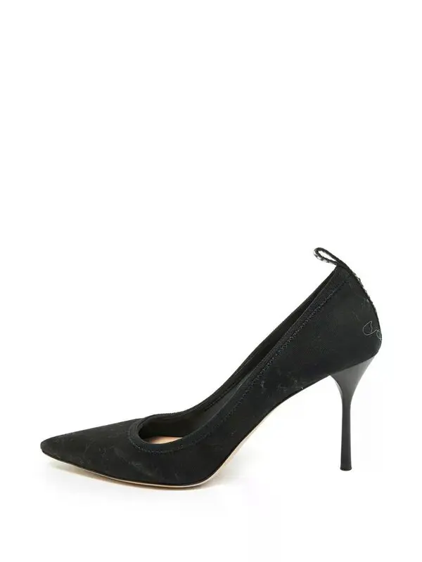 Miu Miu Leather Pointed-toe Stiletto Pumps - Black