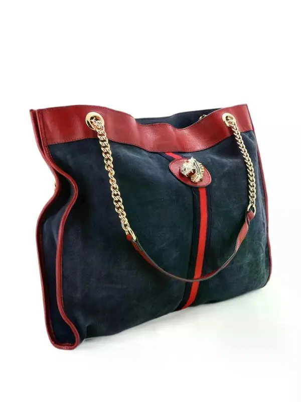 Gucci Rajah Chain Suede Large Tote Bag