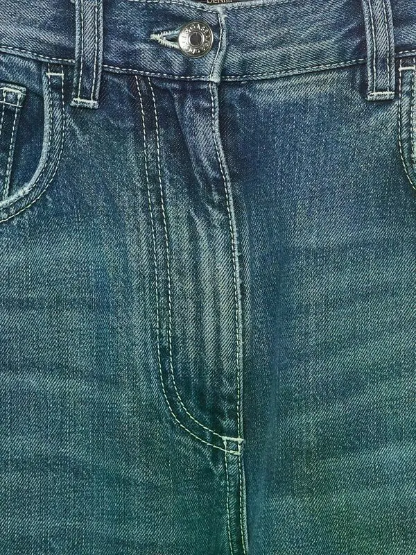 Dolce & Gabbana Distressed Wide-leg Jeans