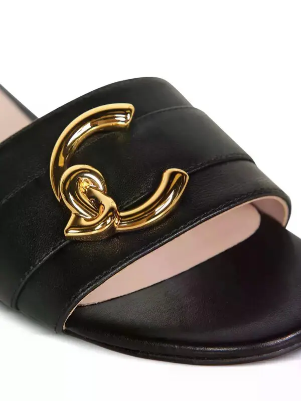 COCCINELLE Logo-plaque Leather Sandals