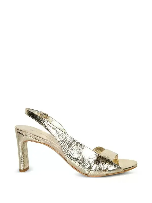 DEL CARLO Crinkled-effect Slingback Sandals