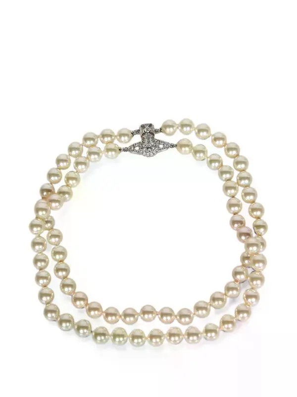 VIVIENNE WESTWOOD Graziella Pearl Choker - Silver