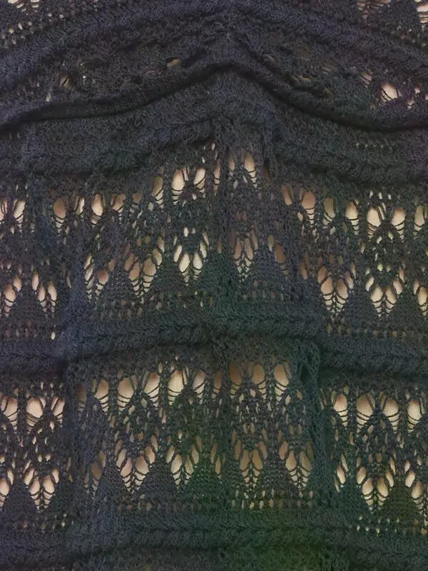 Gucci Open-knit Silk Mini Dress - Blue