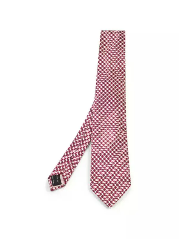 FERRAGAMO Silk Dot Pattern Neck Tie