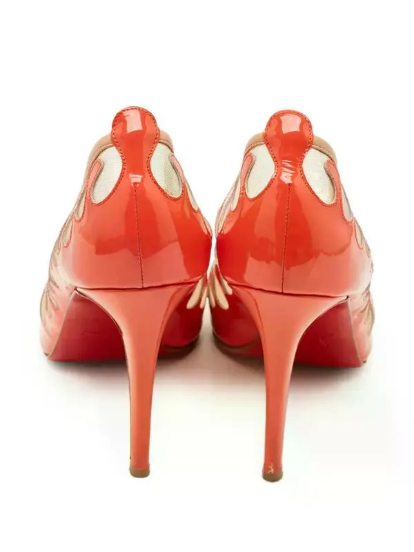 CHRISTIAN LOUBOUTIN Peep-toe Leather Heeled Pumps