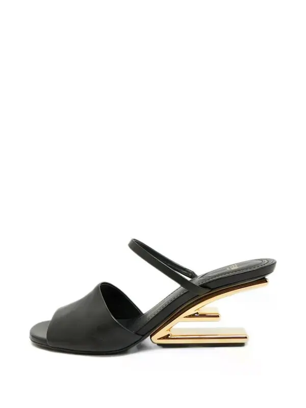 Fendi First Wedge Sandals - Black