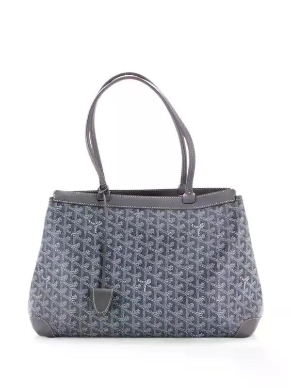 Goyard Bellechasse Pm Tote Bag In Coated Canvas - Grey