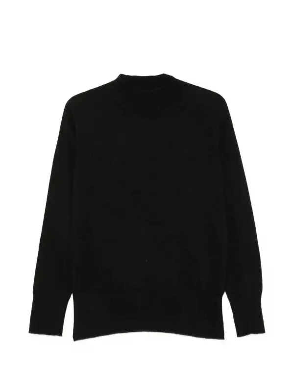 SERGIO MORETTI FIRENZE Mock Neck Long Sleeve Sweater - Black