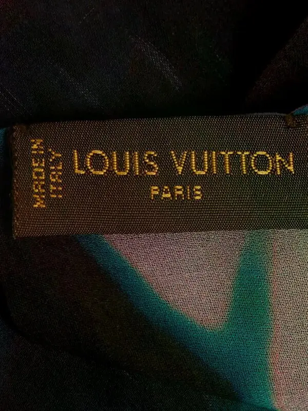 LOUIS VUITTON Holographic-print Silk Scarf