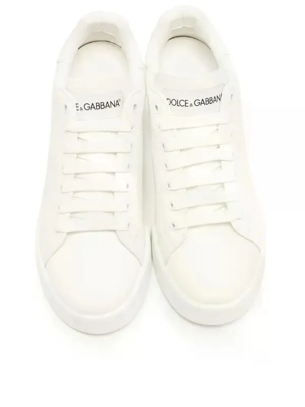 Dolce & Gabbana Portofino Lace-up Sneakers - White