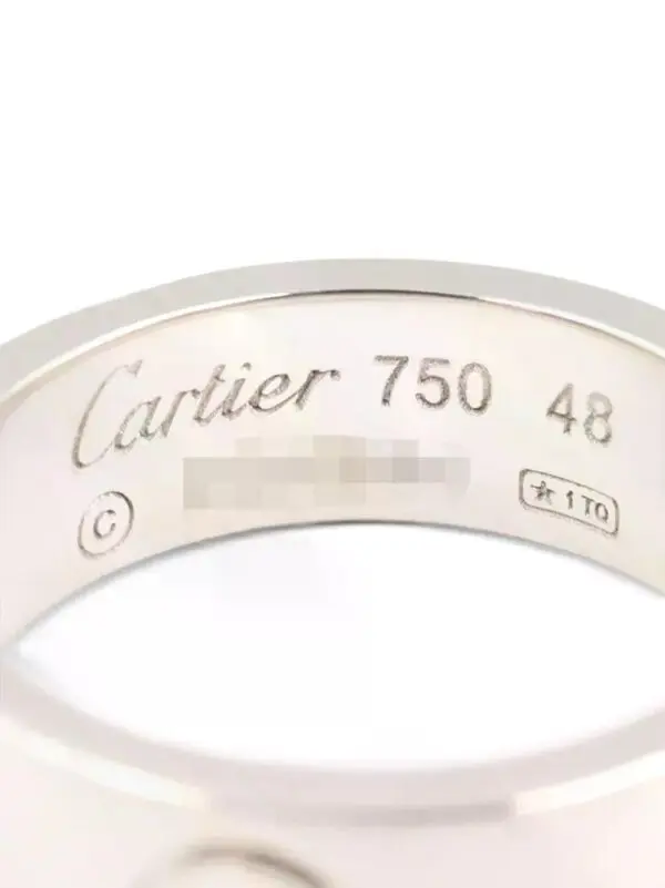 Cartier 18k White Gold Love Ring - Silver