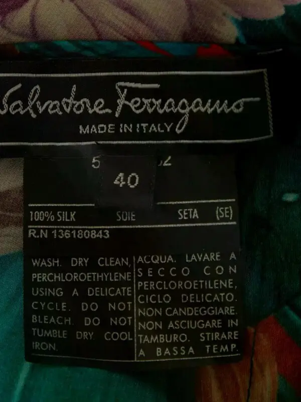 FERRAGAMO Floral Print Draped Mini Dress