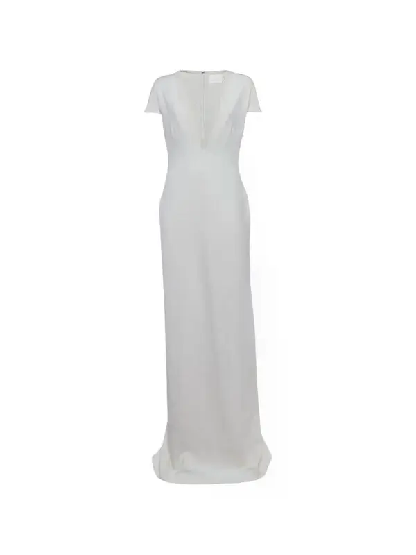 Solace London Stretch-crepe Maxi Dress - White