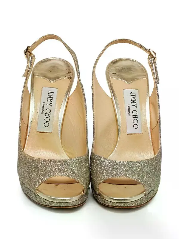 JIMMY CHOO Glitter Slingback Pumps