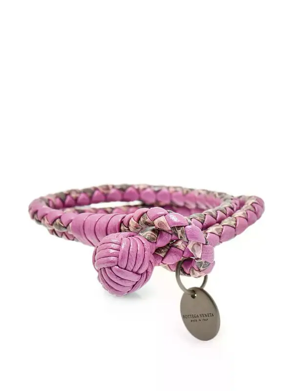 Bottega Veneta Intrecciato Double Knot Bracelet - Pink