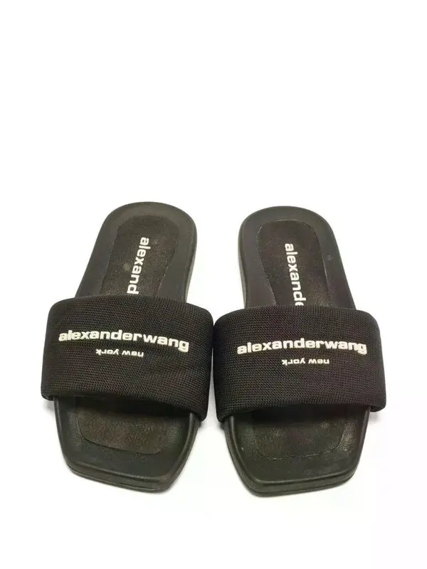 Alexander Wang Logo Print Pool Slides