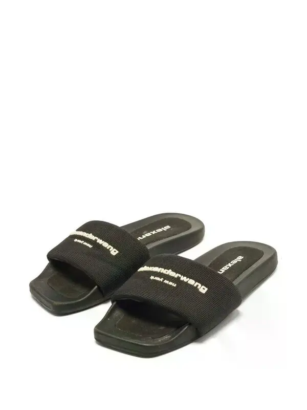 Alexander Wang Logo Print Pool Slides