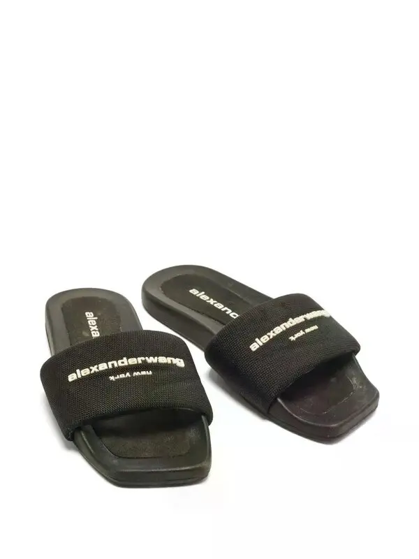 Alexander Wang Logo Print Pool Slides