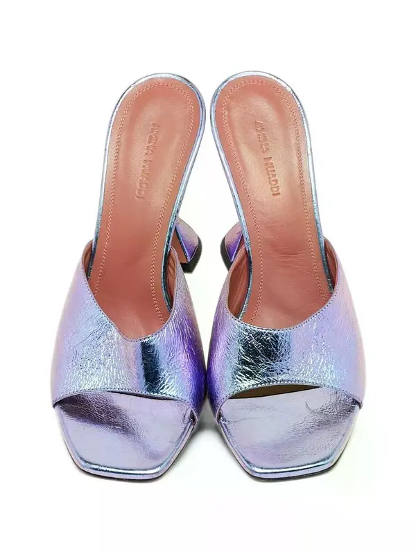 Amina Muaddi Lupita Leather Sandals