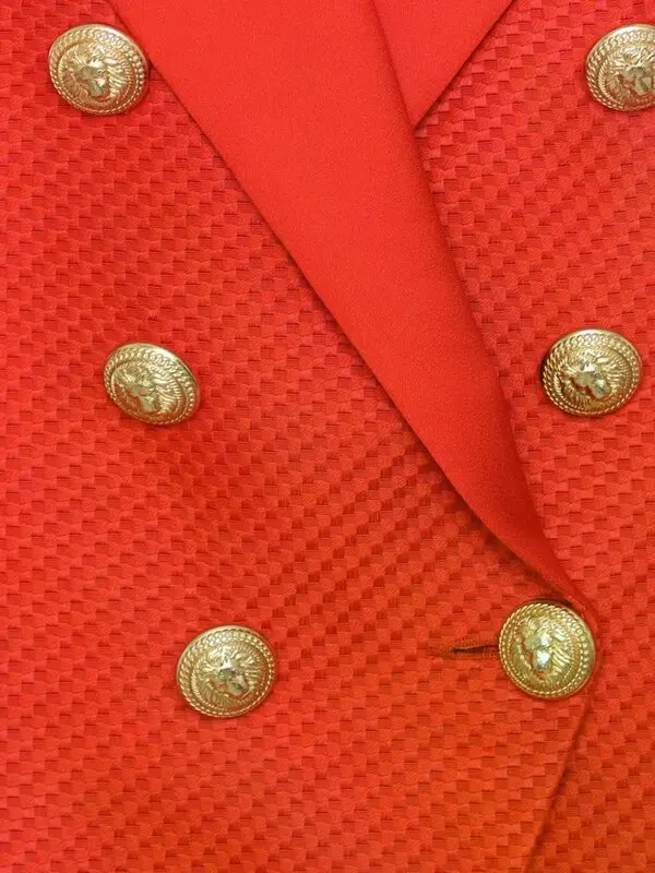 Balmain Textured Double-breasted Blazer