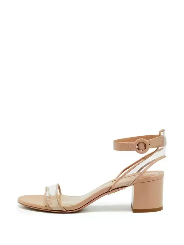 AQUAZZURA Minimalist Ankle-strap Heeled Sandals - Neutrals