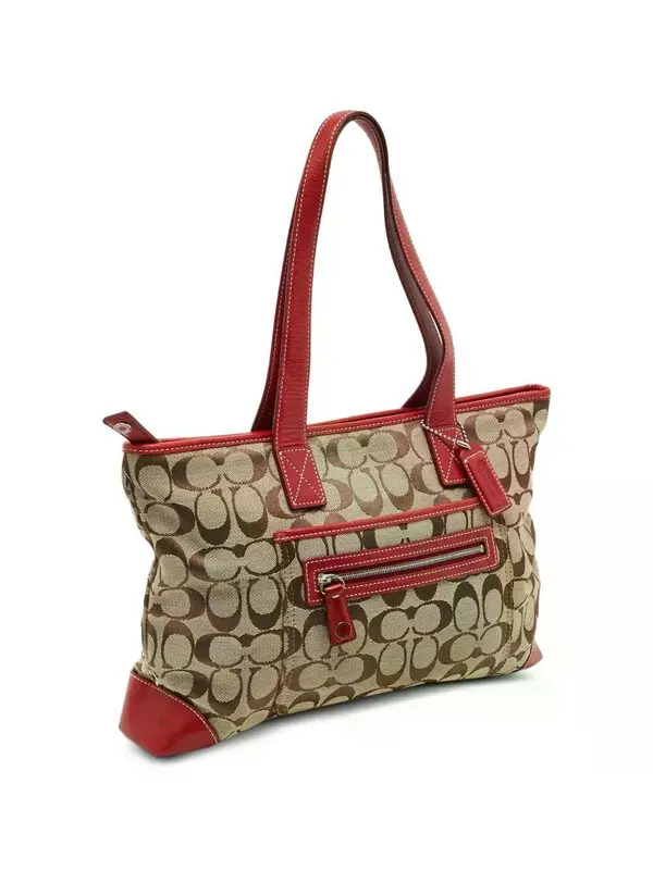 COACH Signature Front Zip Tote Bag