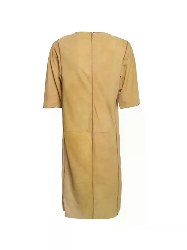 Hermès Suede Leather Mini Dress